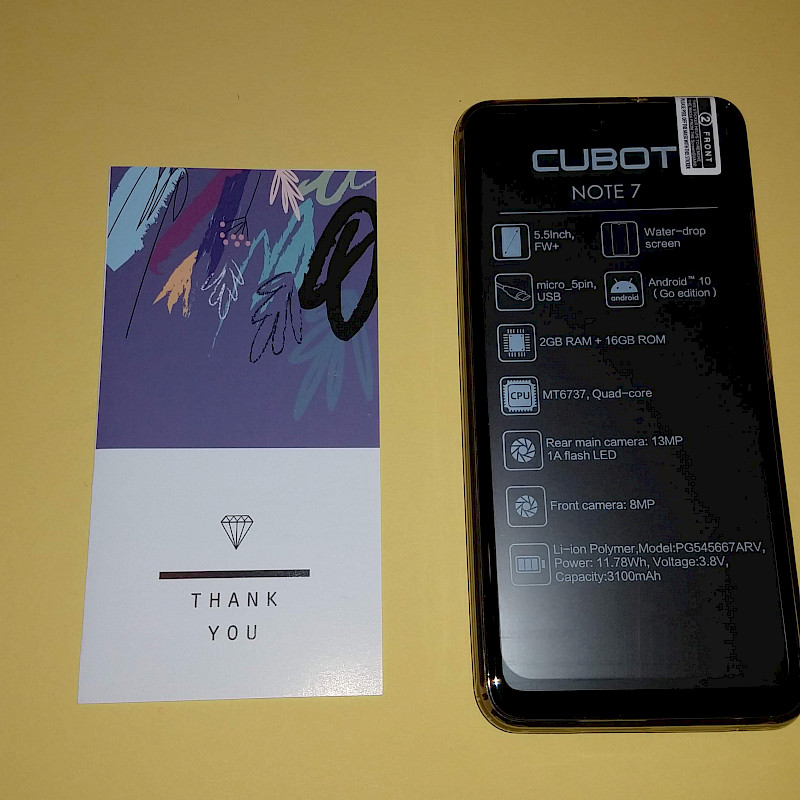 Test - CUBOT Note 7 - Android 10 - Erfahrungen